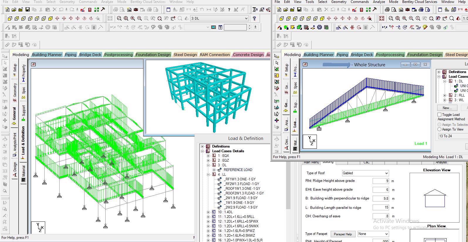 Structural, Plumbing, and Electrical Analysis and Design, and Construction