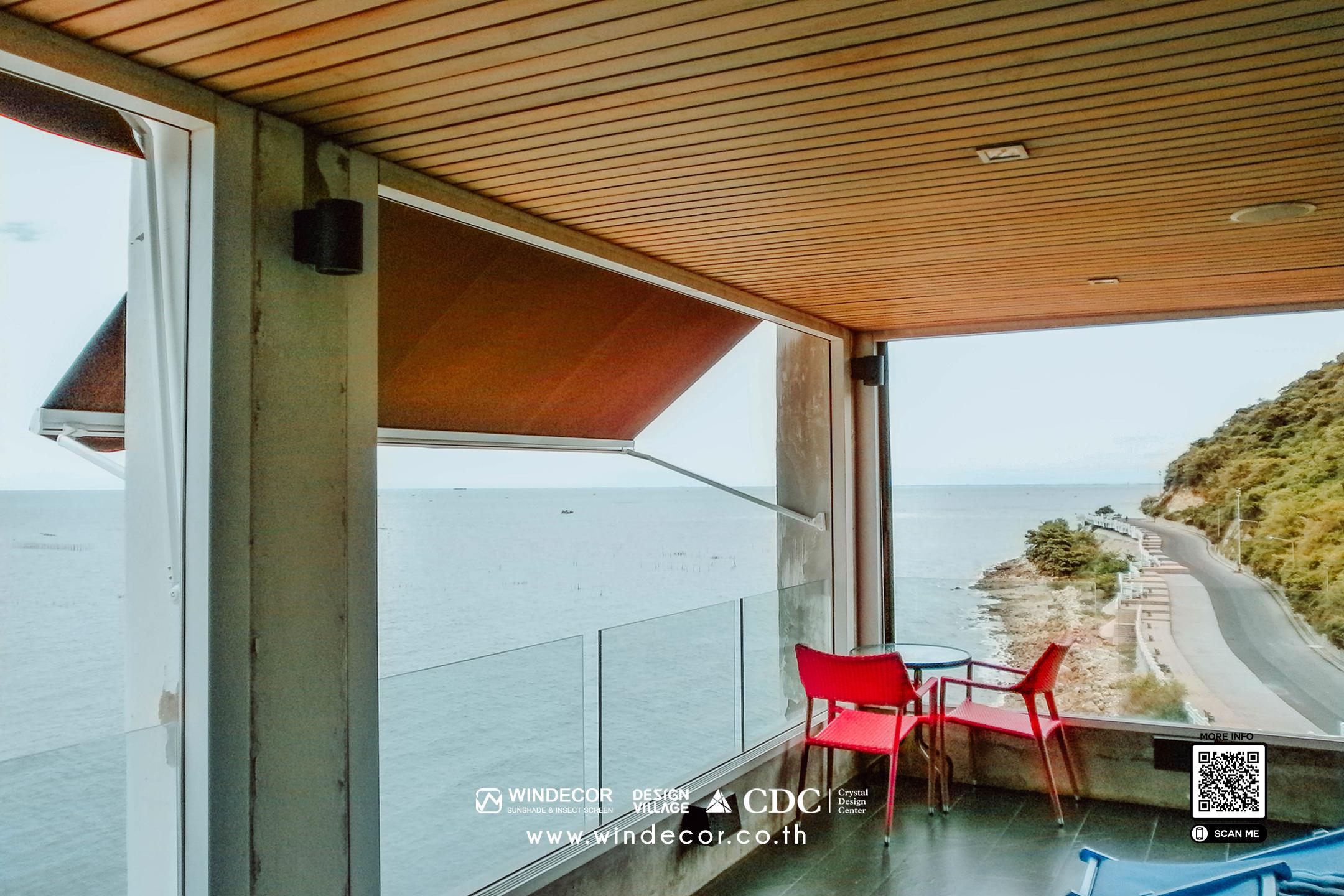 กันสาดแขนค้ำแขนตรง รุ่น INDICO | LINE OA : @WINDECOR | 094 943 5562